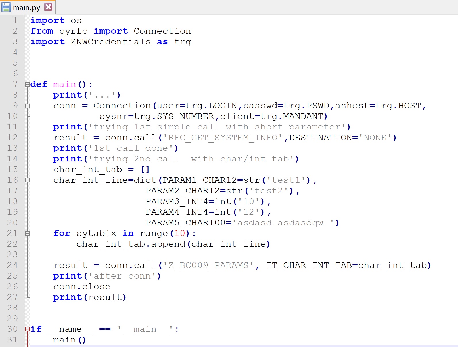 pynwrfc-2.3.0-cp39*linux* : Long Parameter problem (alone import parameter more that CHAR520 and ...