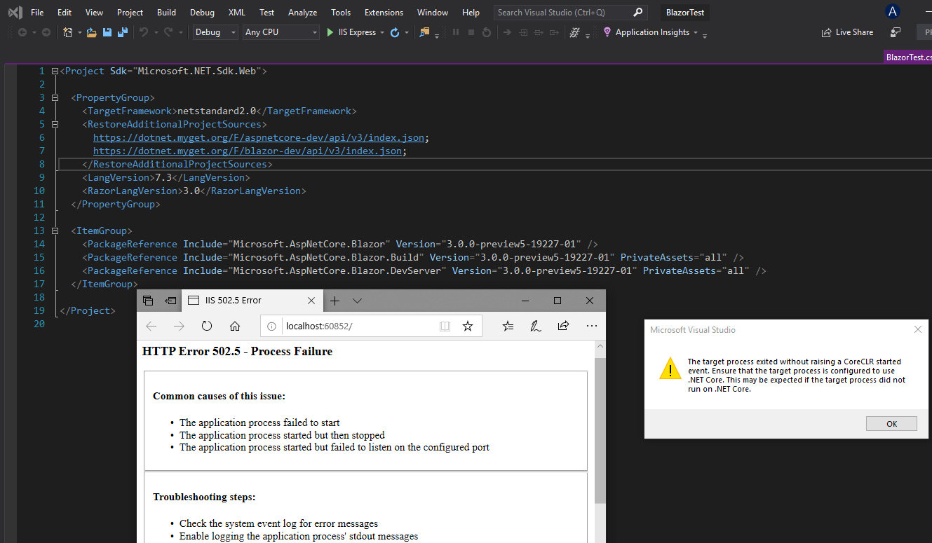 Blazor - Client-side application failed to start · Issue #10175 · dotnet/aspnetcore · GitHub