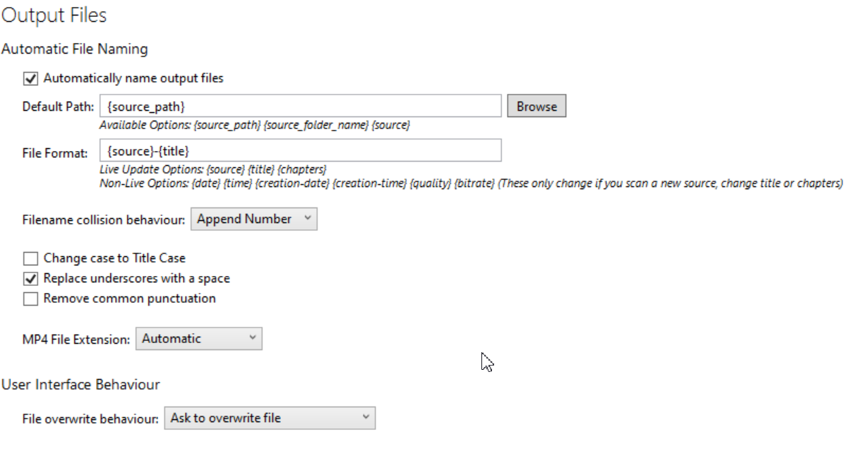 forcely add relevant file extension to output file · Issue #2460 · HandBrake/HandBrake · GitHub