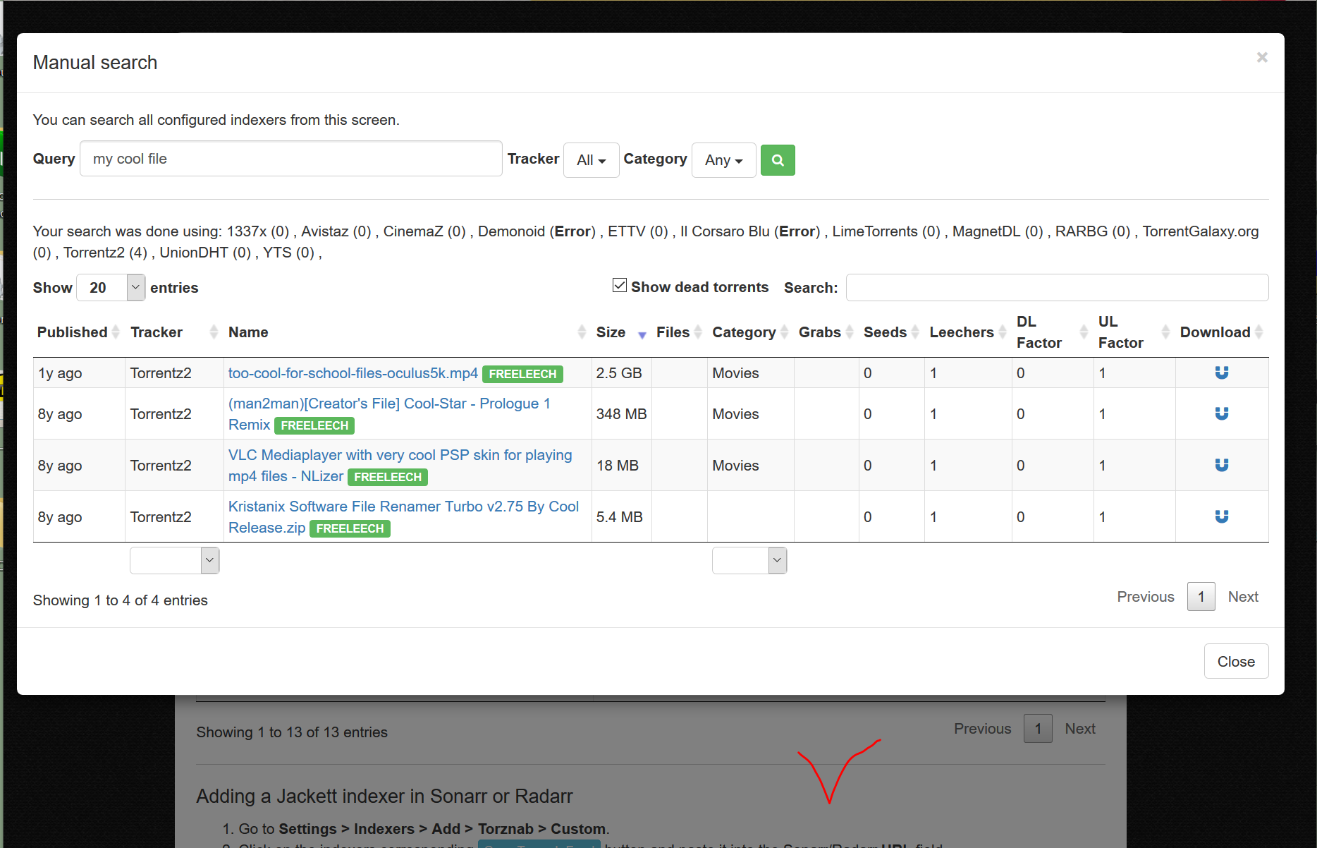 Feature request: tabbed searches + GUI closure · Issue #7739 · Jackett/Jackett · GitHub