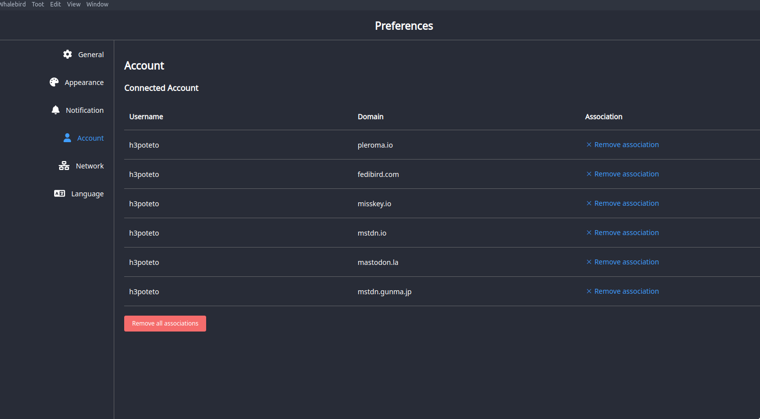 remove account? · Issue #3351 · h3poteto/whalebird-desktop · GitHub