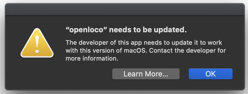 OpenLoco not opening on macOS Catalina · Issue #392 · OpenLoco/OpenLoco · GitHub
