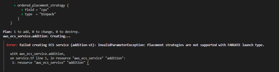 [ECS] [request]: Updating the ecs service using terraform does not show any idempotence nature ...