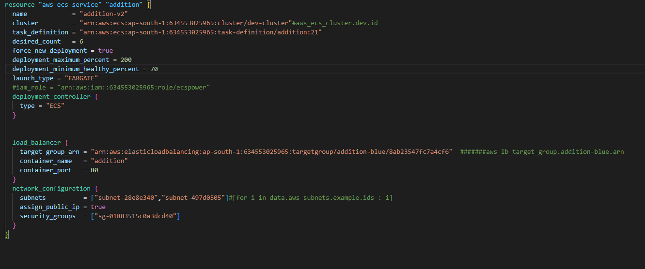 [ECS] [request]: Updating the ecs service using terraform does not show any idempotence nature ...