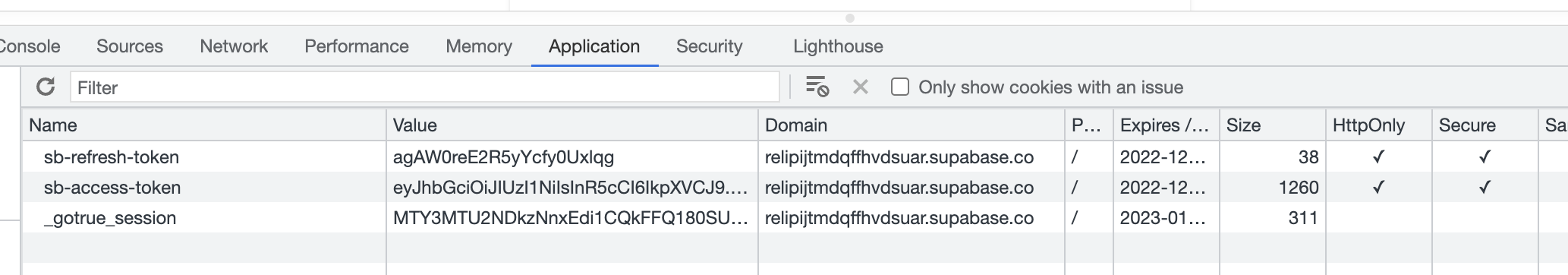 Supabase doesn't play nice with preset:cloudflare - Keys are not taken from .env and cookies are ...