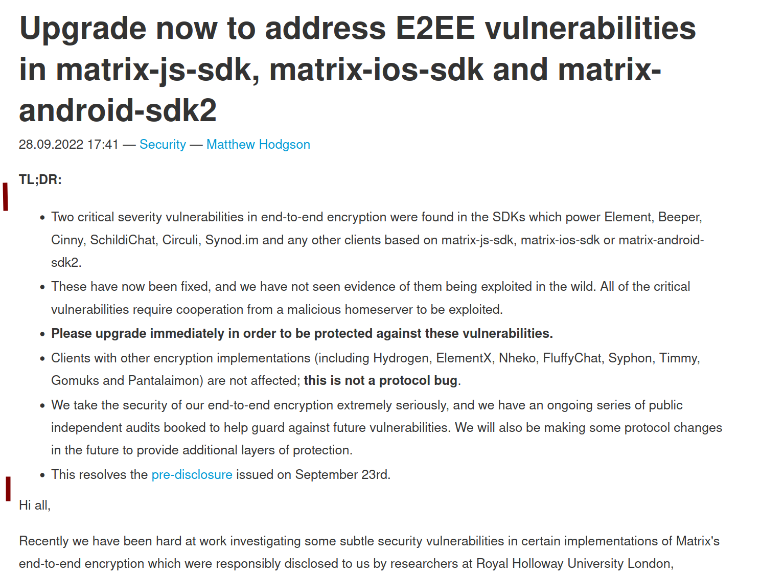 Stylistic suggestions for the new website · Issue #1728 · matrix-org/matrix.org · GitHub