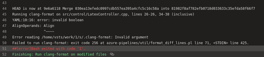 Clang-format broken in Azure pipelines · Issue #2899 · xournalpp ...
