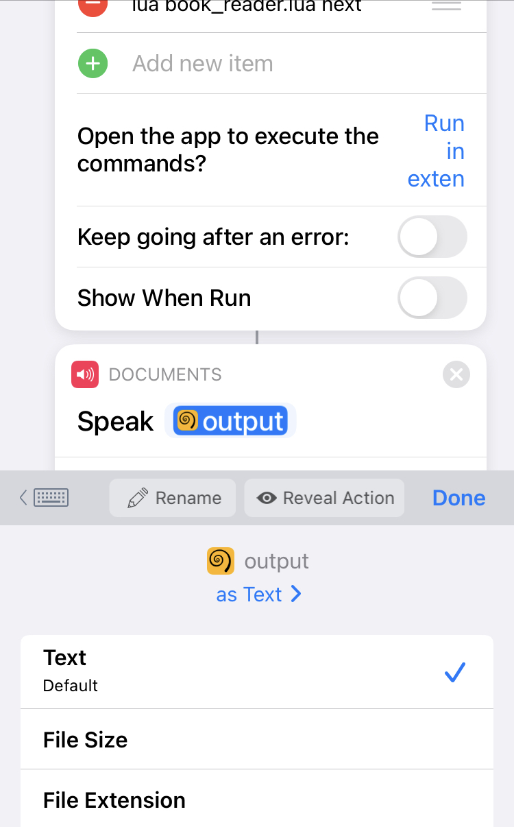 How to generate an a-Shell output for Apple Shortcuts? · Issue #297 · holzschu/a-shell · GitHub