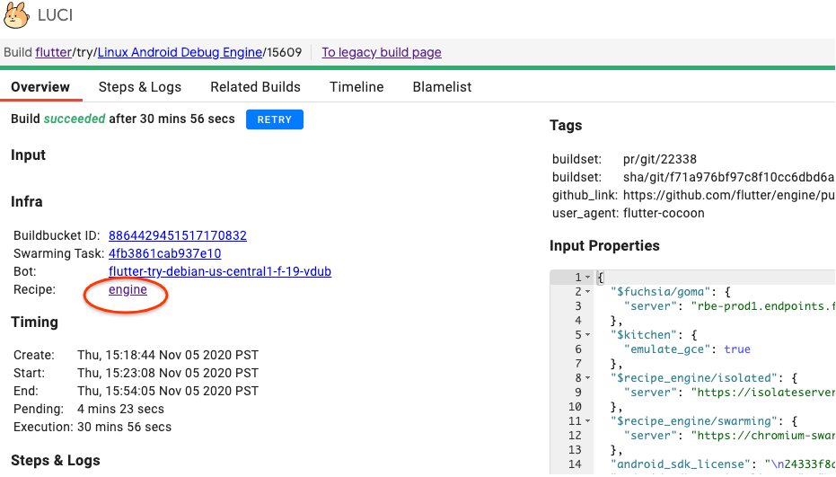 [Builder] link to LUCI recipe is broken · Issue #69927 · flutter/flutter · GitHub