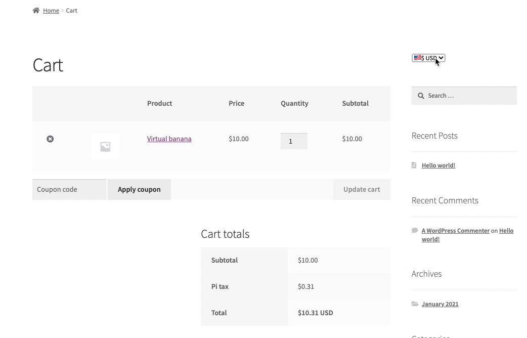Don't display explicit currency format on front end if no additional enabled currencies · Issue ...