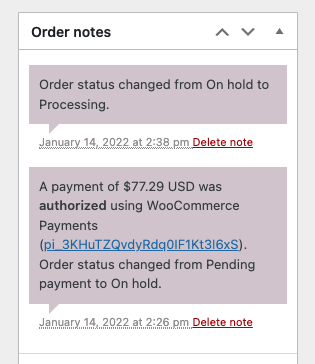 Proper order note needed when successful payment_intent webhook is processed · Issue #3647 ...