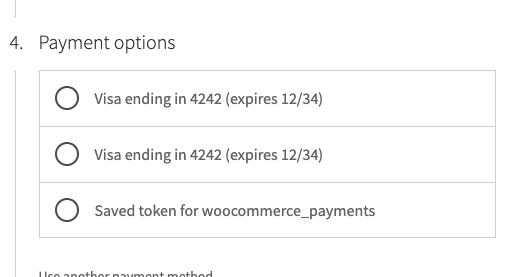 UPE payment methods saved do not display properly in block checkout · Issue #3671 · Automattic ...