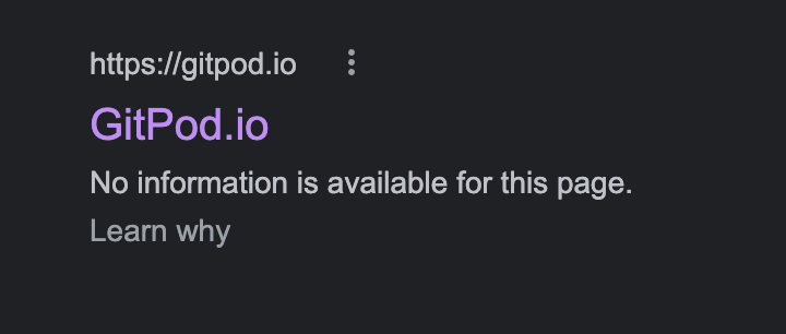 Should Not Be Listed On Search Engines · Issue 15667 · Gitpod Iogitpod · Github 