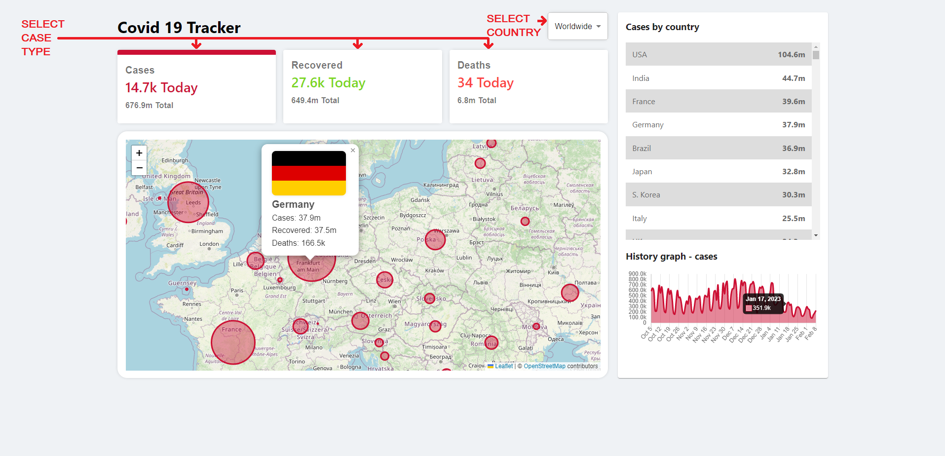 GitHub - MatiMatik97/react-covid-tracker: React Covid 19 Tracker (Typescript, Sass)