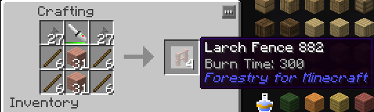 Crafting different vanilla fences with screws always results in oak ...