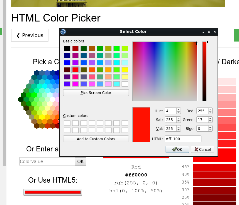 Not an issue, but a question: what in my settings is changing the html5 color picker popup ...