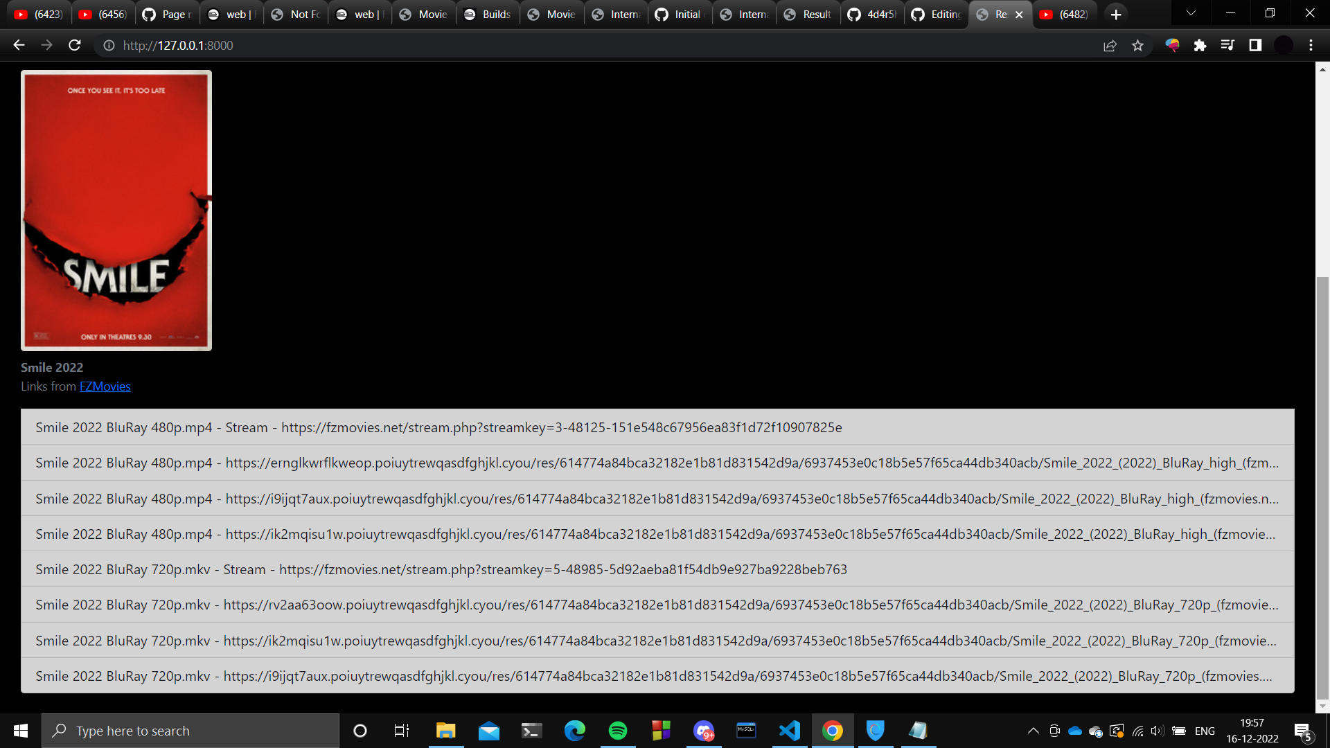 GitHub - 4d4r5h/movielink: Scrapes movie links from different websites.