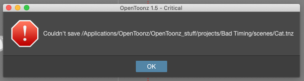 Opentoonz Not saving · Issue #3664 · opentoonz/opentoonz · GitHub