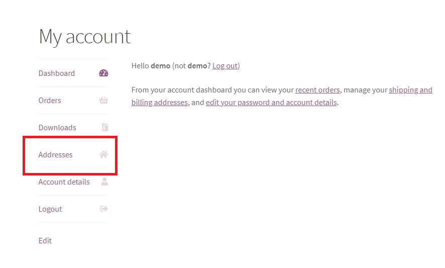 Account Page Addresses Menu Item Missing When Shipping Location Is Set To Disable Shipping 