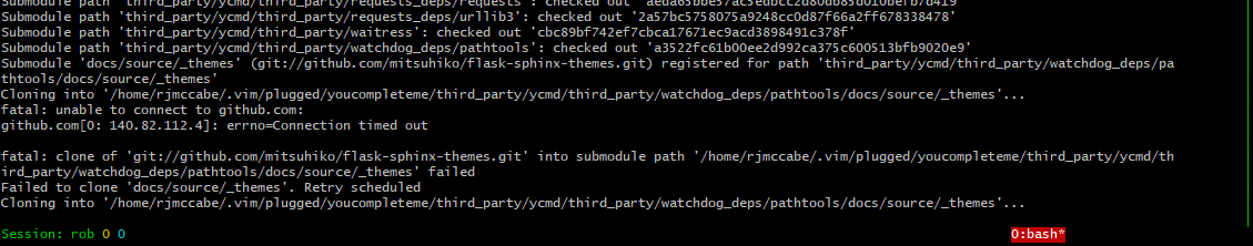 "Implement didChangeWatchedFiles support" hangs on YouCompleteMe install · Issue #1421 · ycm ...