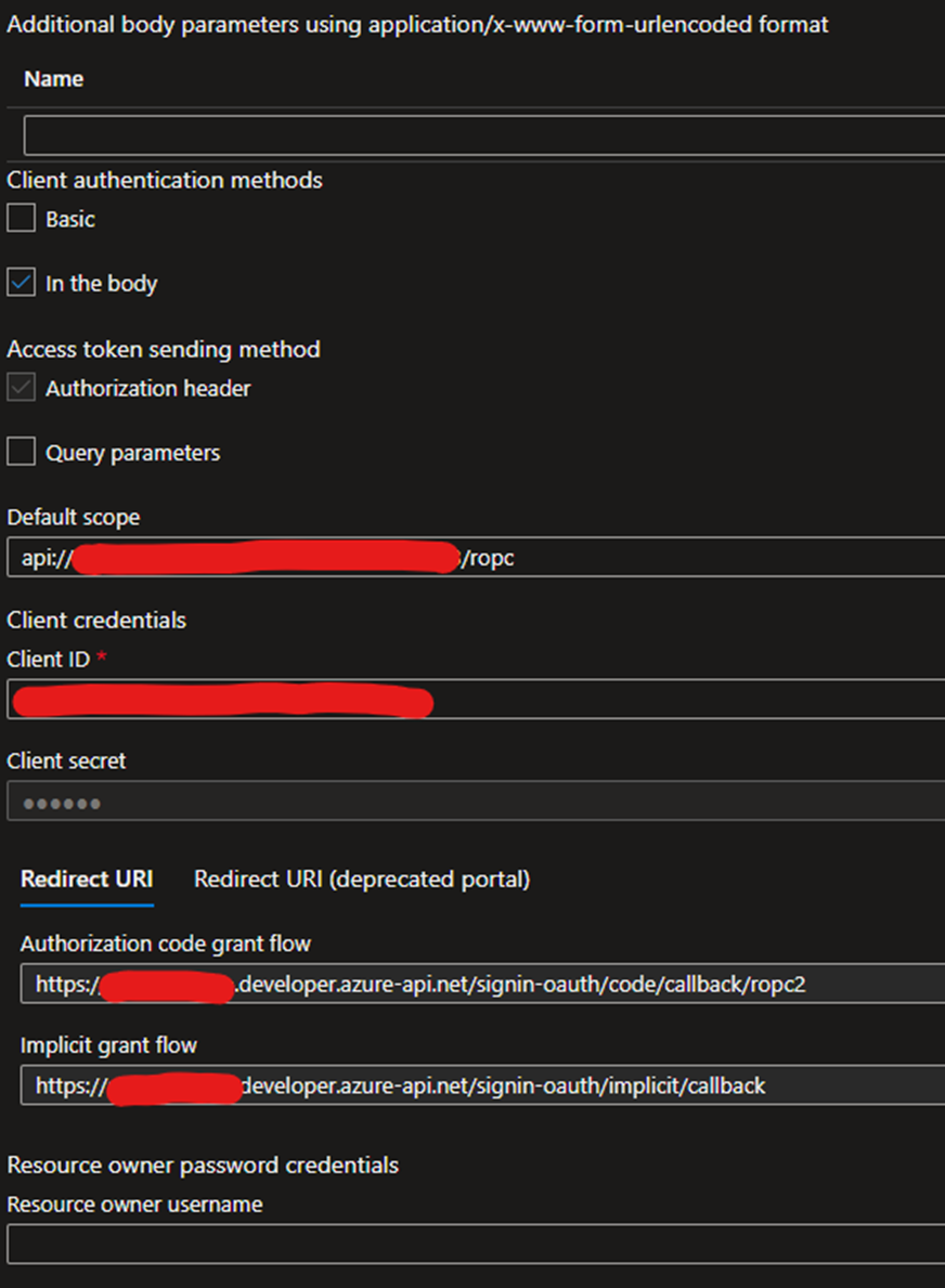 Is Oauth 20 Ropc Implemented In The New Developer Portal · Issue 5476