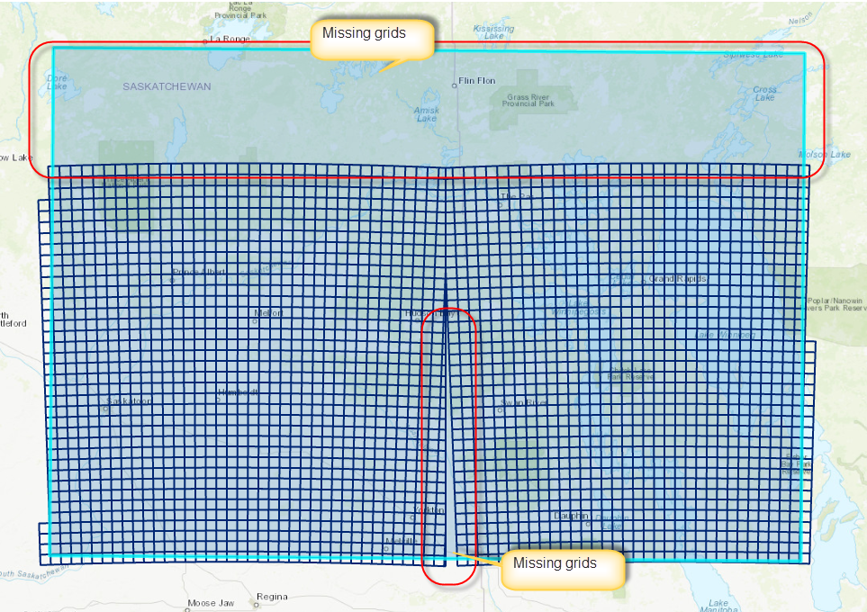 Define Reference Grid From Area Gp Tool Is Not Creating All The