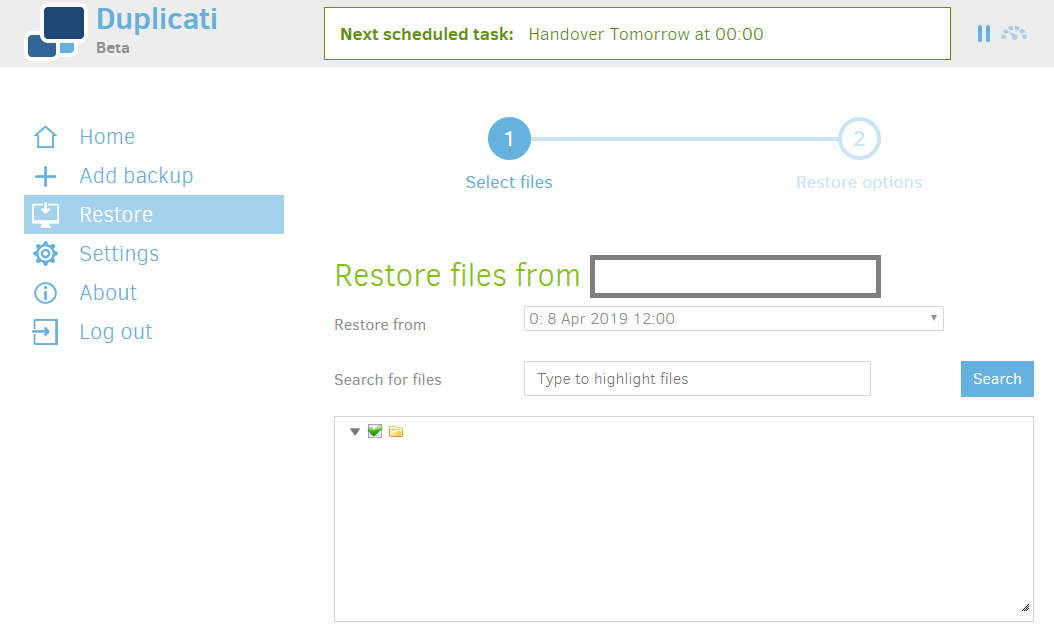 When restoring a backup with multiple server UNC paths, file browser cannot be navigated until a ...