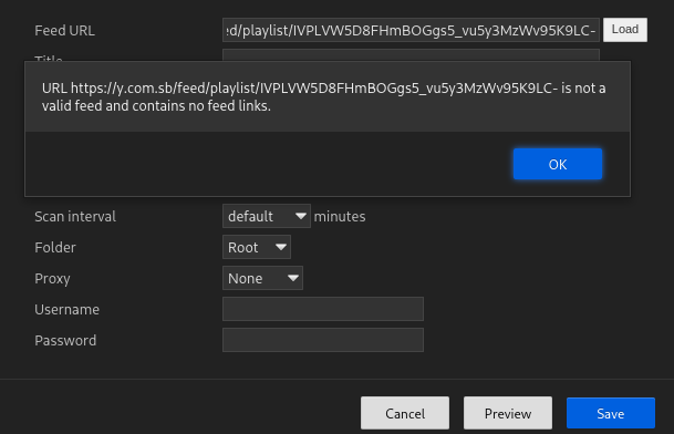 [Bug] Playlist's feed doesn't work if the playlist is created using invidious · Issue #3143 · iv ...