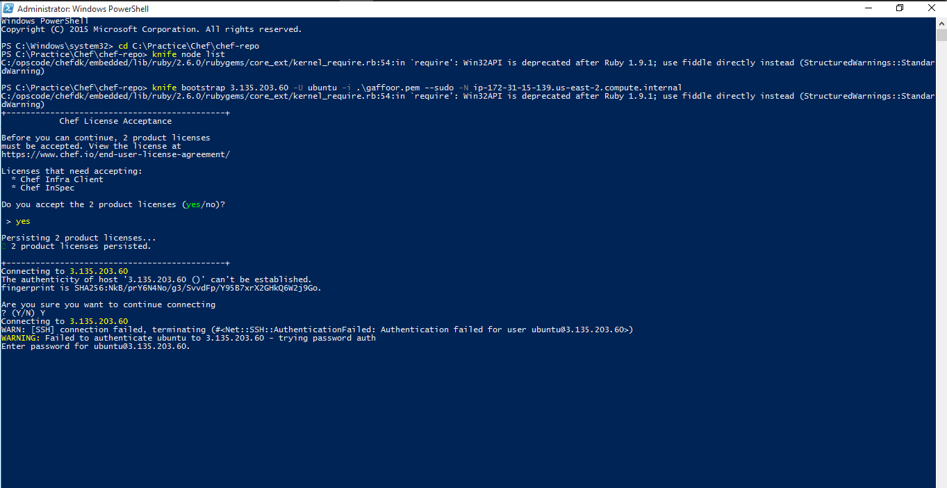Password authentication problem for *Chef* Bootstrapping process · Issue #654 · QT-DevOps ...
