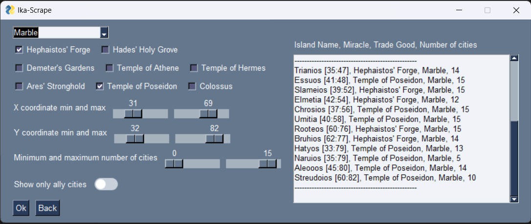 GitHub - TheForeigner01/ika-scrape: Small python program with QoL features for ikariam.