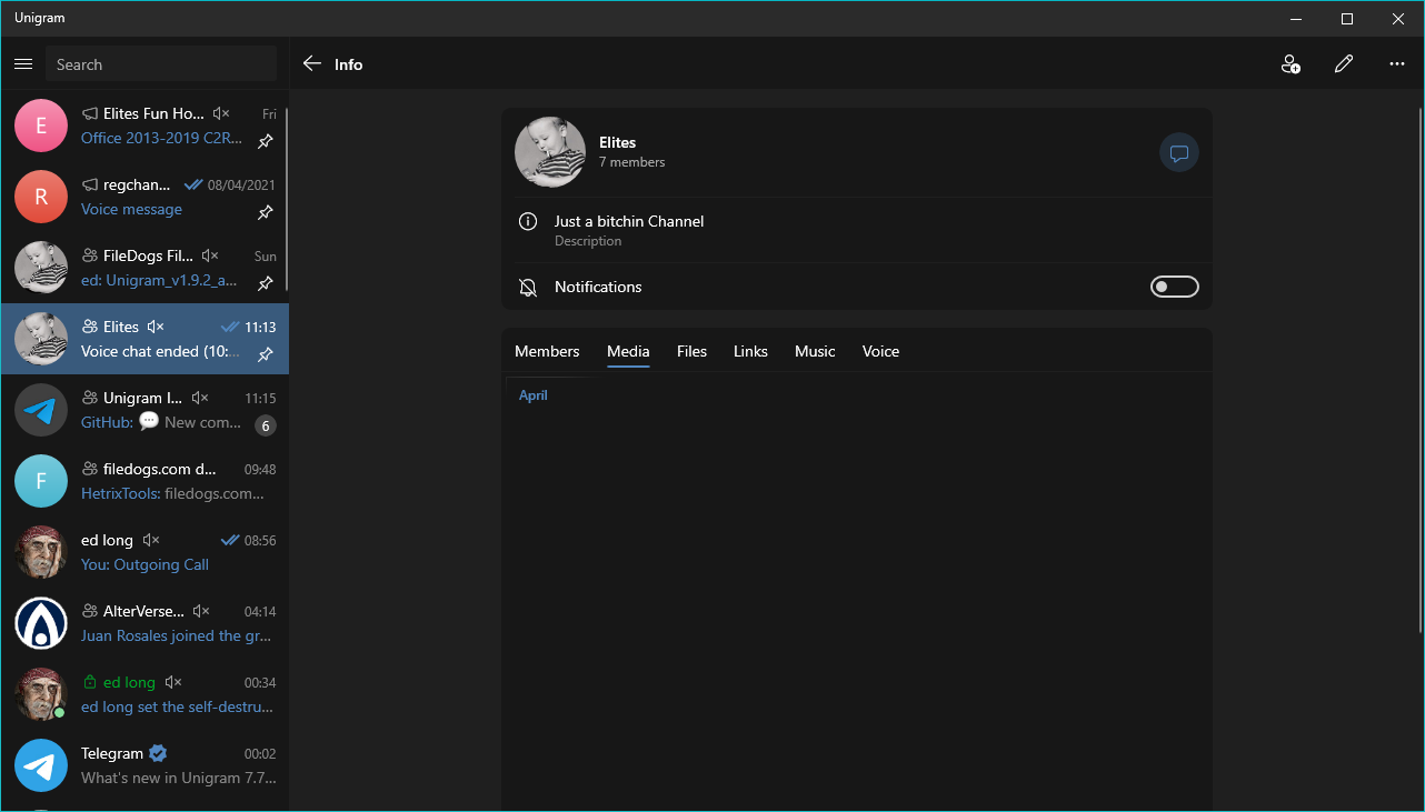 unable to re start group call · Issue #2335 · UnigramDev/Unigram · GitHub