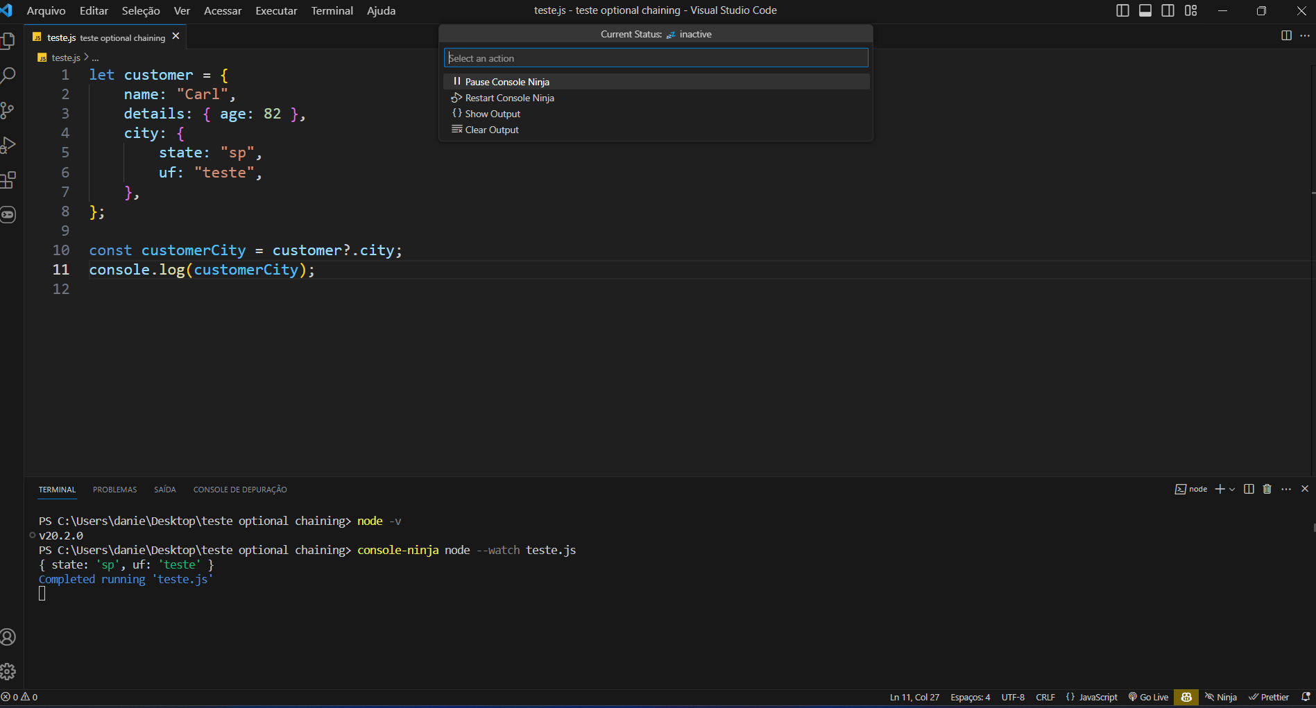 [Bug]: console-ninja not working with universal node application on node 20 · Issue #160 ...