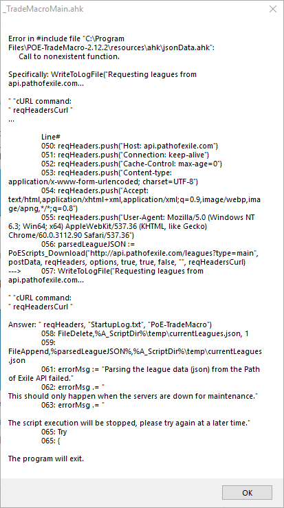 Trouble launching script · Issue #869 · PoE-TradeMacro/POE-TradeMacro · GitHub