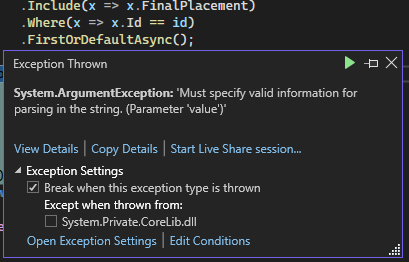 Conversion errors in debugger are unhelpful · Issue #25600 · dotnet/efcore · GitHub