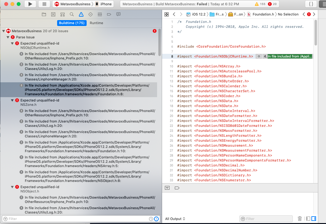 Expected unqualified-id(NSObject Runtime.h) · Issue #554 ...