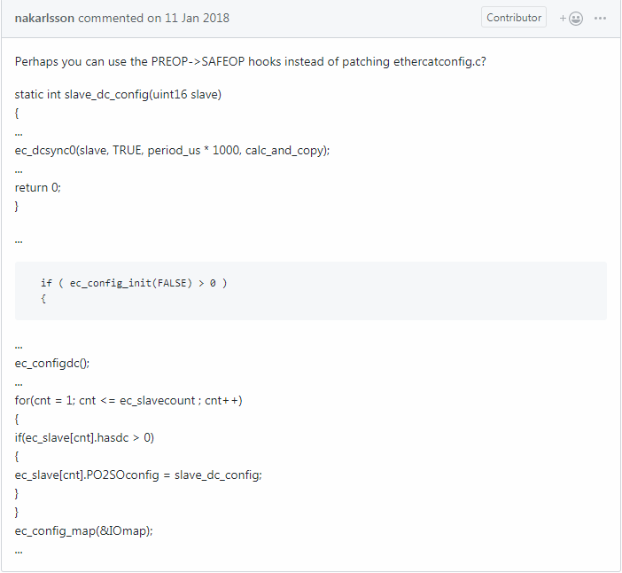 SOEM Master fail to change the state from SAFEOP to OP in simple_test ...