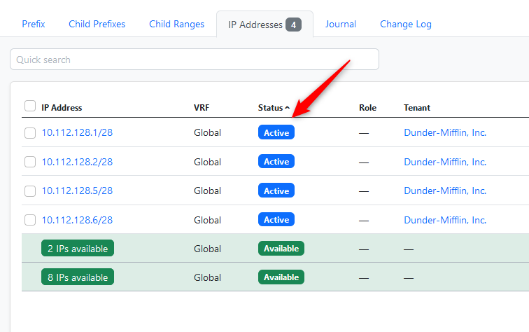 Reset Column Filter · Issue #9477 · netbox-community/netbox · GitHub