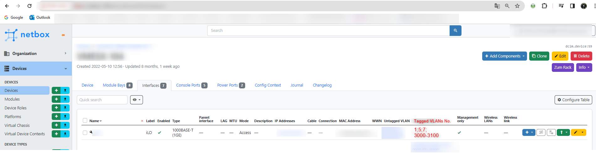Column Vlan Tagged Vlans As Summary · Issue 14285 · Netbox Community Netbox · Github