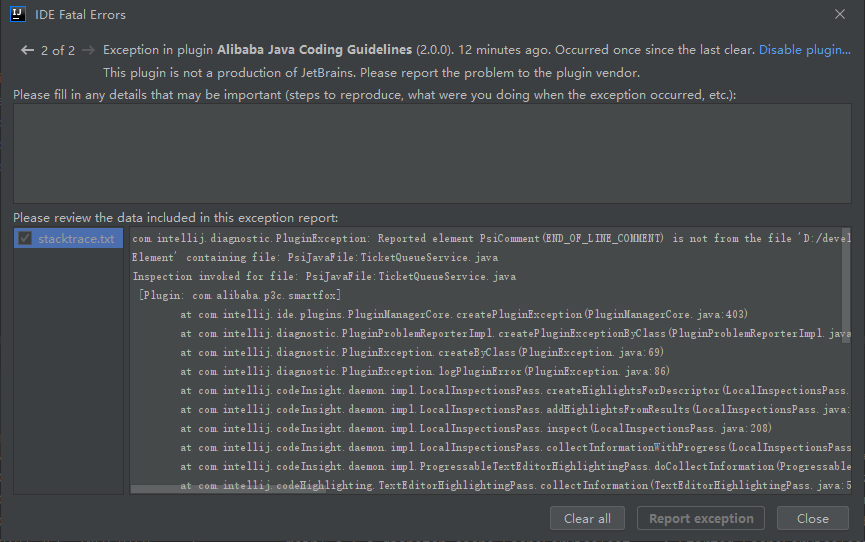 idea 2019.2 报错 · Issue #557 · alibaba/p3c · GitHub