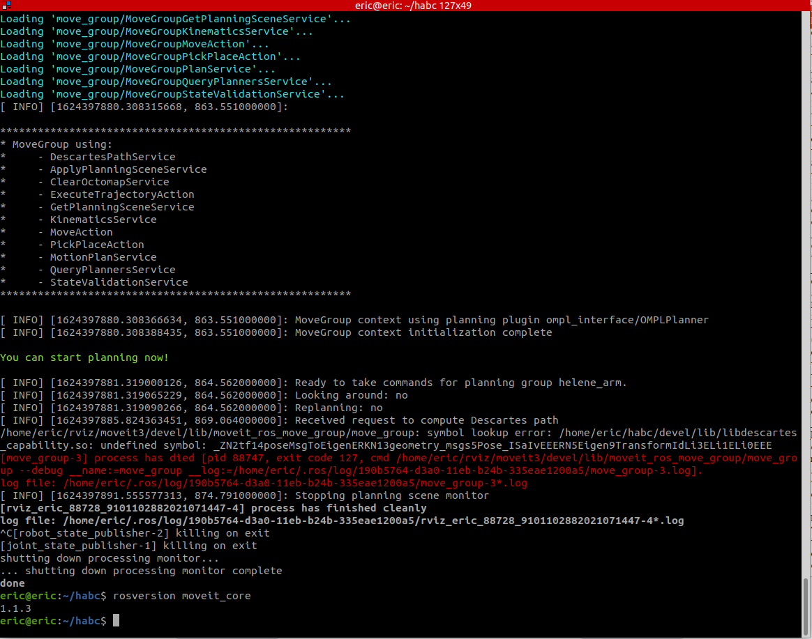 [noetic] Descartes Capability - Symbol lookup error with moveit 1.1.2 ...