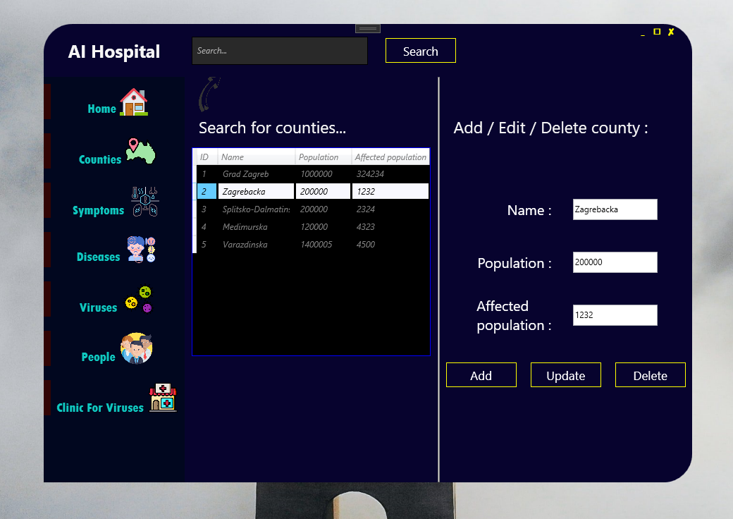 GitHub - im-luka/smart-hospital-app: 🏥 Desktop application that displays counties, diseases and ...