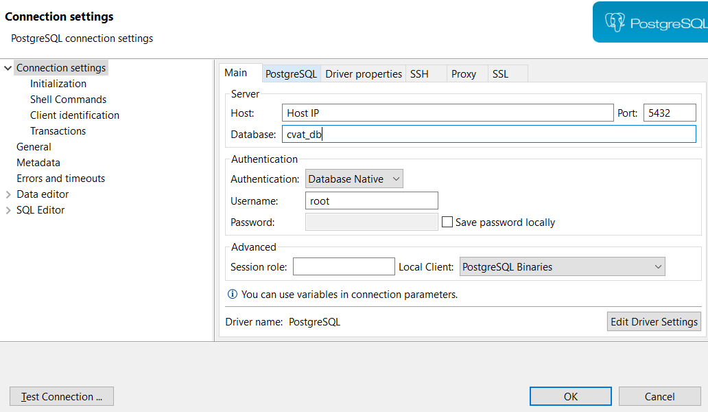 How to connect cvat postgres db to Dbeaver · Issue #3914 · cvat-ai/cvat ... How to connect cvat postgres db to Dbeaver · Issue #3914 · cvat-ai/cvat ...
