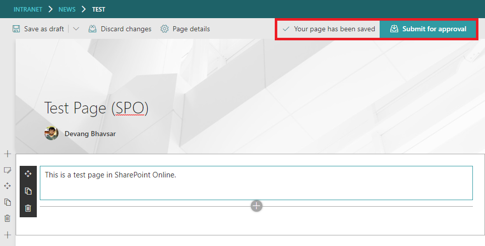 Missing controls/buttons (Submit for approval, Review approvals ...