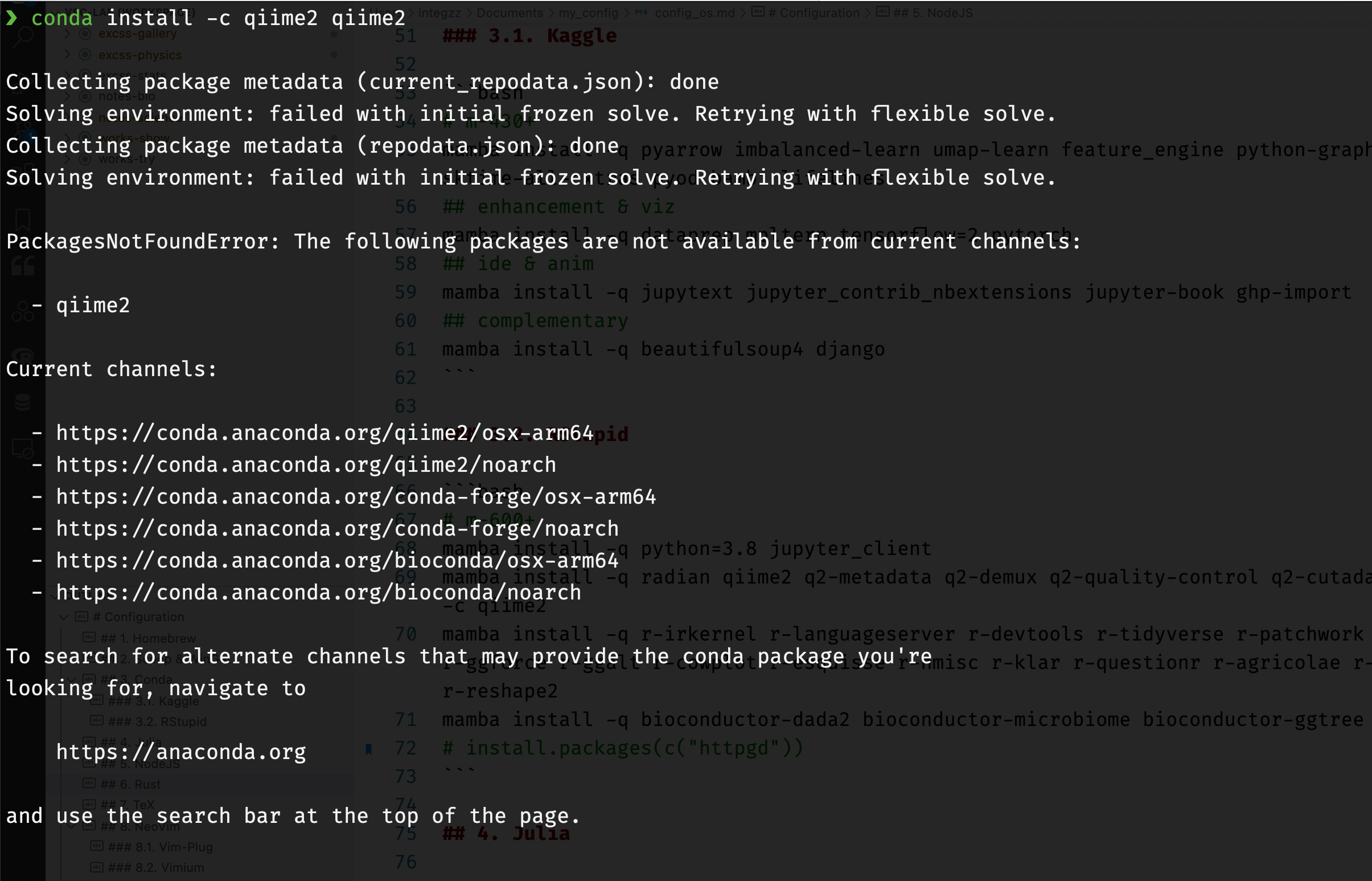 Can not find QIIME2 on Conda with M1 Pro · Issue #606 · qiime2/qiime2 · GitHub