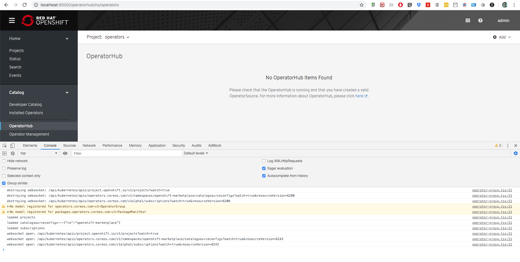 OperatorHub Tab don't show the Operators from marketplace · Issue #1387 ...