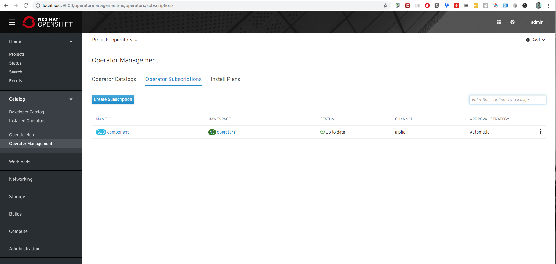 OperatorHub Tab don't show the Operators from marketplace · Issue #1387 · openshift/console · GitHub