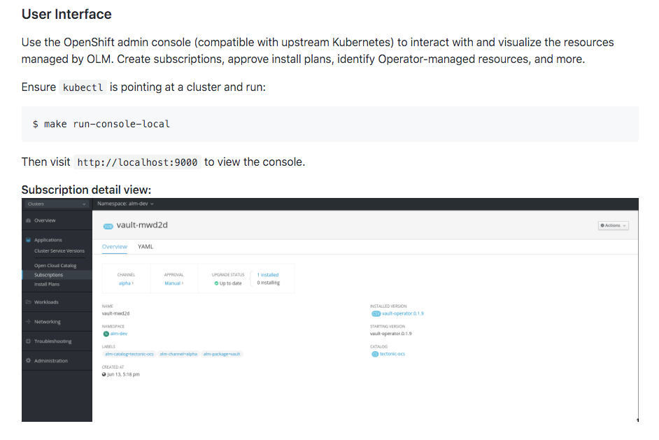Make Run Console Local Dont Exists Anymore · Issue 1064 · Operator Frameworkoperator Lifecycle