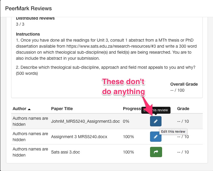 Students unable to "edit review" in Peer-marking · Issue #271 ...