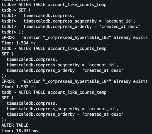 [Bug]: Enabling compression for a copied/cloned hypertable fails sporadically · Issue #4333 ...